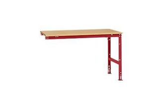 4045916104998 - AU60653003 Arbeits-Anbautisch UNIVERSAL Standard mit Multiplexplatte BxTxH = 1500 x 1000 x 760-870 mm Rubin-Rot