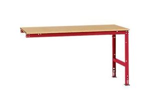 4045916105216 - AU60953003 Arbeits-Anbautisch UNIVERSAL Standard mit Multiplexplatte BxTxH = 1750 x 1000 x 760-870 mm Rubin-Rot