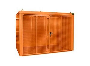 4052462059894 - Gasflaschencontainer BAUER GFC-B M4 B 1570 x T 3120 x H 2295 für 60 Gasflaschen feuerbeständig abschließbar orange