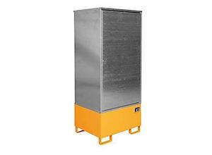 4052462026360 - Gefahrstoffschrank BAUER GS-1 Stahlblech unterfahrbar für 1 x 200 l Fass B 840 x T 690 x H 1930 mm orange