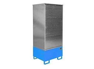 4052462026384 - Gefahrstoffschrank BAUER GS-1 Stahlblech unterfahrbar für 1 x 200 l Fass B 840 x T 690 x H 1930 mm blau