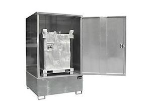 4052462026520 - Gefahrstoffschrank BAUER GS-4 Stahlblech unterfahrbar für 1 x 1000 l IBC B 1475 x T 1460 x H 2410 mm verzinkt