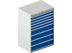 4051273685292 - Select Schubladenschrank WSK 54-36 Stahl 10 Schübe bis 200 kg B 1023 x T 725 x H 1450 mm lichtgrau enzianblau