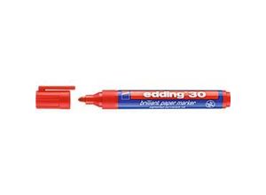 4004764440672 - Pigmentmarker edding 30 Brilliant rot 10 Stück