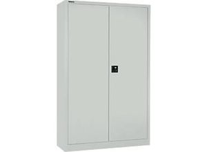 4051273635679 - Pure Universalschrank 5 OH 4 Fachböden abschließbar B 1200 x T 400 x H 1935 mm Stahl lichtgrau RAL 7035 lichtgrau RAL 7035