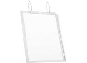 4005546730455 - Plakattasche DURABLE A3 Hoch- & Querformat 2-seitig für bis zu 2 Blatt Kabelbinder wasserdicht B 350 x T 06 x H 460 mm transparent 5 Stück