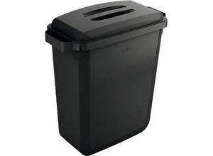 4005546735153 - Abfallbehälter DURABIN ECO 60 L mit Deckel 2 Tragegriffe B 590 x T 282 x H 600 mm recycelter Kunststoff in Qualität Blauer Engel schwarz