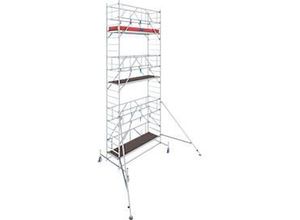 4009199772053 - Alu-Fahrgerüst Serie 10 200 kg m² TÜV-geprüft höhenverstellbare Rollen L 2500 x B 750 x H 7400 mm