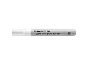 4007817087527 - Kreidemarker STAEDTLER Lumocolor® Rundspitze Schreibfarbe weiß Strichbreite 24 mm für glatte Oberflächen Flüssigkeit auf Wasserbasis