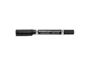 4007817186404 - STAEDTLER Permanent-Marker Lumocolor duo schwarz 10 St