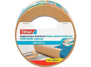 4042448402820 - tesa® Doppelseitiges Klebeband Universal 25 m x 50 mm weiß 6 Rollen