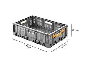 4026698003785 - Klappbox recycelbar & stapelbar Traglast 20 kg 600 x 400 x 170 mm grau