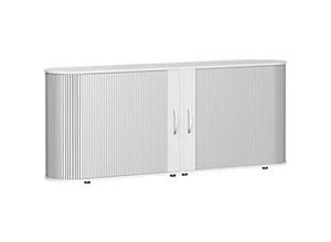 4038933065526 - Rollladenschrank BxTxH 2000x400x830 mm 2 oh 1 Boden Justierfüße Korpus Rollladen lichtgrau silber