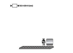 4250101141676 - Lochblecheinsatz Standard für asecos Sicherheitsschränke der UB90 und UB30 Serie Edelstahl 14016 B 925 x T 436 x H 9 mm bis 75 kg