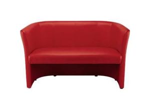 5901747582260 - NowyStyl Zweisitzer-Sofa CLUB DUO Kunstleder (100% Polyester) voll gepolstert Sitzhöhe 455 mm rot