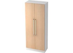 4032062166109 - Aktenschrank TARVIS mit Griff ohne Schloss 5 Ordnerhöhen B 800 x T 420 x H 2004 mm weiß Eiche-Dekor