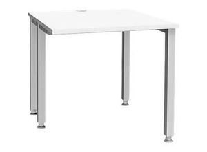 4250510841600 - Genius Schreibtisch MODENA FLEX 4-Fuß-Quadratrohr verkürzte Seitenteile B 800 mm weiß