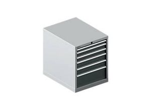 4051273667113 - Select Schubladenschrank 27-36 6 Schübe bis 200 kg B 564 x T 725 x H 700 mm anthrazitgrau weißaluminium