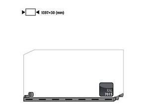 4250101138768 - Rollen mit Sockelblende für asecos Sicherheits- und Säure- und Laugenschränke Stahlblech schiefergrau B 1397 x H 30 mm