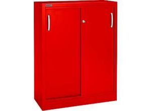 4051273517869 - Select Schiebetürenschrank 3 Ordnerhöhen B 1200 mm rot RAL 3020