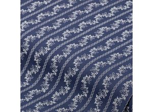 4058896324775 - Baumwoll-Trachtenstoff Blumenranke blau