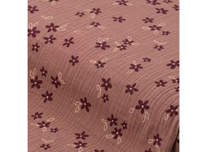 4058896317951 - Musselin Doppel-Gaze Blumen mauve-color