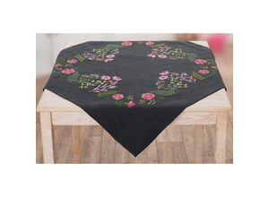 4022236390034 - Stickmitteldecke Pink Flowers