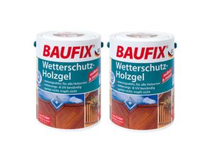 4014505032080 - BAUFIX Wetterschutz-Holzgel nussbaum seidenglänzend 5 Liter Holzlasur