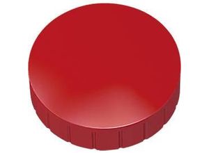 4002390051378 - MAUL Magnete MAULsolid Ø 32 mm 08 kg Haftkraft Vielseitiger Magnet mit Gehäuse aus bruchsicherem Kunststoff 1 Packung = 10 Stück Farbe rot