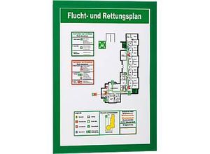 4005546406121 - DURABLE DURAFRAME® A4 Info-Rahmen Hinweisrahmen für Werbung und Aushänge die häufig aktualisiert werden müssen 1 Packung = 10 Stück grün