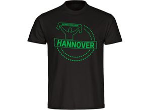 4068859178833 - multifanshop Kinder T-Shirt - Hannover - Meine Fankurve - Druck grün - Kind
