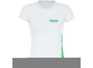 4068859167363 - multifanshop Damen T-Shirt - Mönchengladbach - Brust & Seite - Druck grün - Frauen