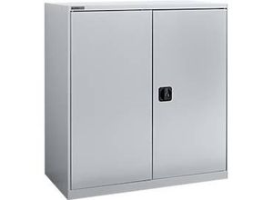 4051273635143 - Flügeltürenschrank Select MS-i 12409 Stahlblech B 950 x T 400 x H 1215 mm 3 OH Weißaluminium bis 150 kg