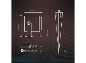 8712879154877 - Smart Outdoor Spotlight Erdspieß 3er-Set