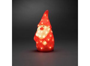 7318306243100 - KONSTSMIDE LED Dekofigur Acryl Weihnachtsmann Weihnachtsdeko rot aussen LED fest integriert Warmweiß 40 warm weiße Dioden rot