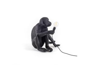 8008215149226 - SELETTI Monkey Lamp Terrassenlampe sitzend schwarz