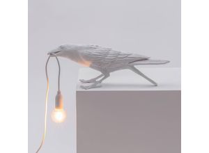 8008215147338 - SELETTI Bird Lamp LED-Dekotischlampe spielend weiß