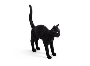 8008215150413 - SELETTI LED-Deko-Tischleuchte Jobby The Cat schwarz