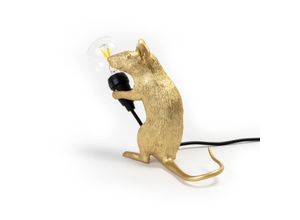 8008215152318 - SELETTI Mouse Lamp LED-Dekolampe USB sitzend gold