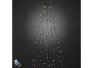 7318306521871 - LED-Baummantel KONSTSMIDE Weihnachtsdeko aussen Christbaumschmuck Lichterketten Gr Dioden 400 St Flammen 400 St Kabellänge 10 m x Gesamtlänge 14 m schwarz LED Lichterkette mit Ring Ø 15 8 Stränge à 50 Dioden