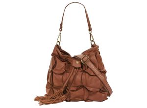 4260543053765 - Henkeltasche SAMANTHA LOOK Damen Gr B H T 24cm x 22cm x 17cm onesize braun (cognac) Leder Taschen echt Leder Made in Italy