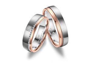 4069415250246 - Partnerring MARRYA MARRYA Titan Ringe Trauringe Eheringe Partnerringe Fingerringe Gr 48 Titan rosegold (herren ring silber rosé) Damen