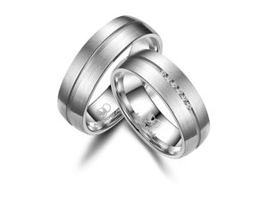 4069415242449 - Partnerring MARRYA MARRYA Titan Ringe Trauringe Eheringe Partnerringe Fingerringe Gr 48 Titan silberfarben (herren ring silber) Damen