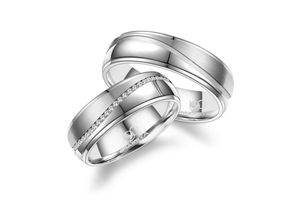 4069415258716 - Partnerring MARRYA MARRYA Edelstahl Ringe Trauringe Eheringe Partnerringe Fingerringe Gr 48 Edelstahl silberfarben (damen ring silber) Damen