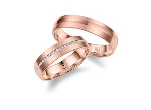 4069415259232 - Partnerring MARRYA MARRYA Edelstahl Ringe Trauringe Eheringe Partnerringe Fingerringe Gr 48 Edelstahl rosegold (damen ring rosé) Damen