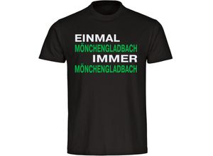 4068859180751 - multifanshop Herren T-Shirt - Mönchengladbach - Einmal Immer - Druck grün - Männer