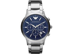 4048803842928 - Chronograph EMPORIO ARMANI AR2448 Armbanduhren silberfarben Herren Quarzuhr Armbanduhr Herrenuhr Stoppfunktion Edelstahlarmband