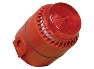 4016138625325 - ComPro Kombi-Signalgeber Flashni Rot Blitzlicht Dauerton 24 V DC 110 dB