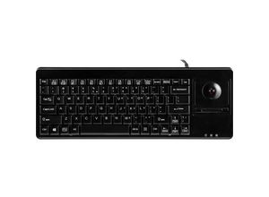 4049571151441 - PERIBOARD-514 H PLUS USB Tastatur US-Englisch QWERTY Schwarz Integrierter Trackball Maustasten USB-Anschluss