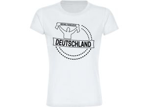 4068859261221 - multifanshop Damen T-Shirt - Deutschland - Meine Fankurve - Druck schwarz - Frauen